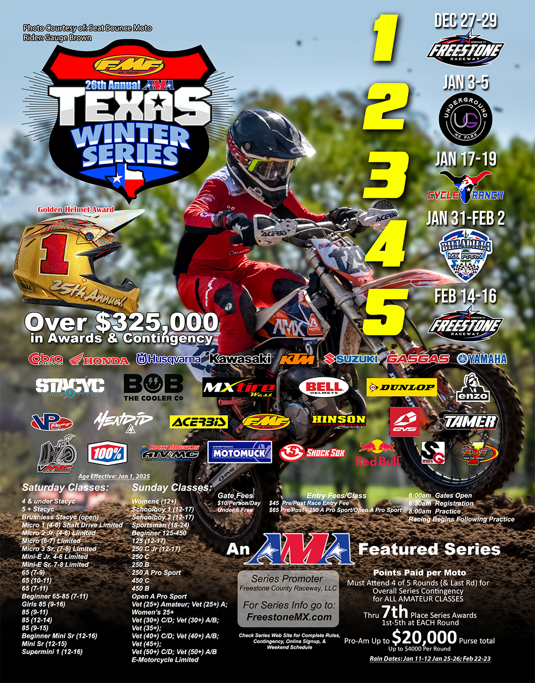 Billadilla Updated Schedule | Freestone Raceway